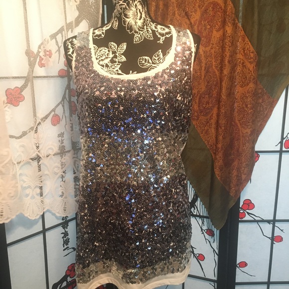 Deb | Tops | Deb Sequined Tank Top Never Work | Poshmark